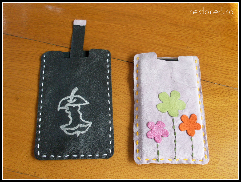 Husa handmade de telefon din piele - Restored